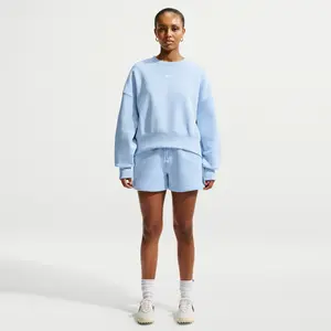 Nike Sportswear Phoenix Fleece Over-oversized Crew-neck Sweatshirt - Blue