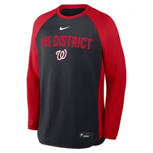 Nike Washington Nationals Authentic Collection Dri-fit Pullover Crew