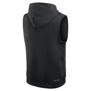 Nike Baltimore Orioles Authentic Collection Standard Issue Dri-fit Mlb Sleeveless Pullover Hoodie - Black