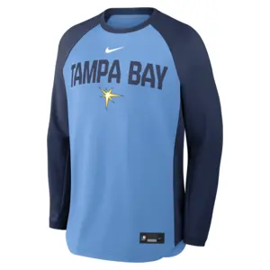 Nike Tampa Bay Rays Authentic Collection Dri-fit Pullover Crew - Blue