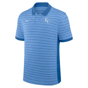 Nike Kansas City Royals Authentic Collection Striped Victory Dri-fit Mlb Polo - Blue