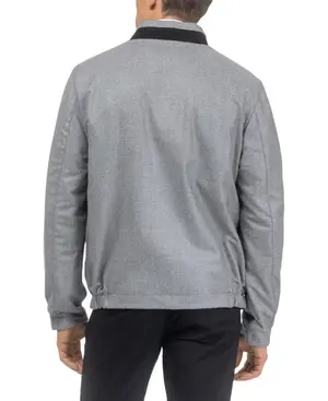 Gorski Nubuck Jacket Reversible To Cashmere & Wool Crafted From Loro Piana - Black/gray