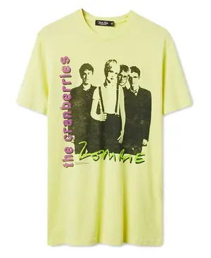 Junk Food Clothing The Cranberries Zombie Vintage Tee - Muted Lime