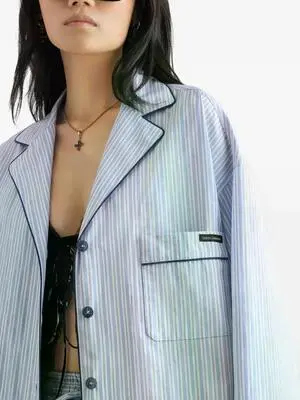 Dolce & Gabbana Striped Peak Collar Shirt