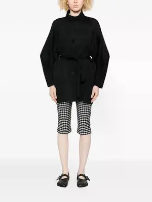 Issey Miyake Buttoned Plissé Coat