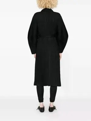 Issey Miyake Pleated Coat - Black