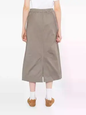 AGNES B. Side-slash Twill Skirt - Neutrals