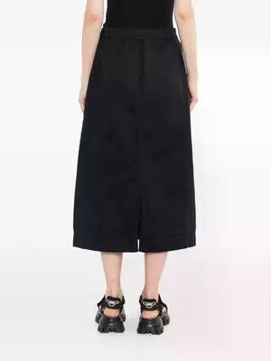 AGNES B. Twill Side-slash Skirt - Black