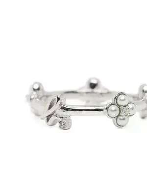 AGNES B. Double Bloom Ring - Silver