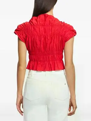 Cinq À Sept Evalina Ruffled Top - Red