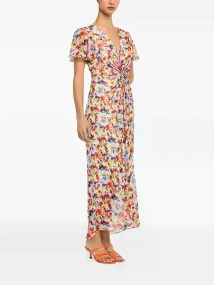 Cinq À Sept Floral V-neck Dress - Red