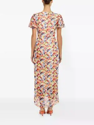 Cinq À Sept Floral V-neck Dress - Red