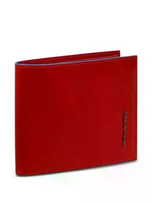 PIQUADRO Coin Pocket Leather Wallet - Red