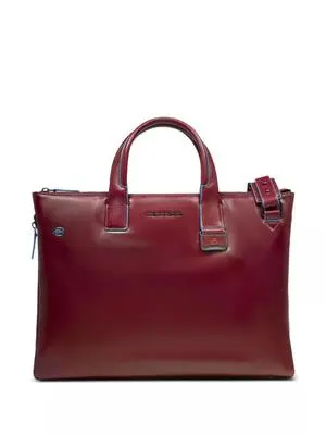 PIQUADRO Leather Laptop Bag - Red
