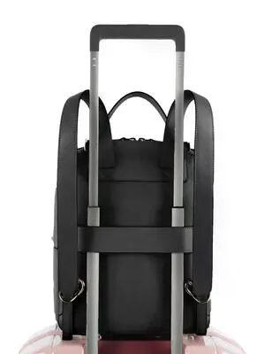 PIQUADRO Leather Ipad Backpack - Black