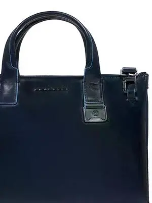 PIQUADRO Leather Laptop Bag - Blue