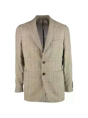 COLAMARINO Single-breasted Checked Blazer