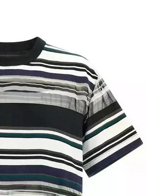 Sacai Striped T-shirt - Black