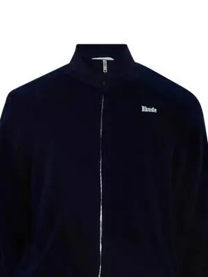 Rhude Hamptons Towel Full-zip Sweater - Blue