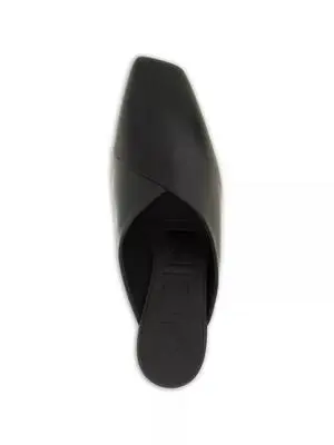 Vicini Square-toe Mules - Black