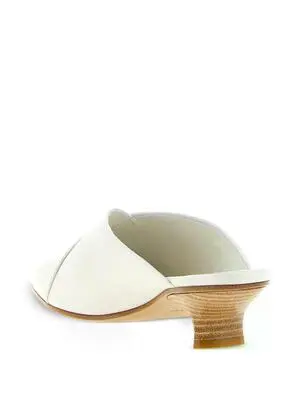 Vicini Lavenue Leather Mules - White