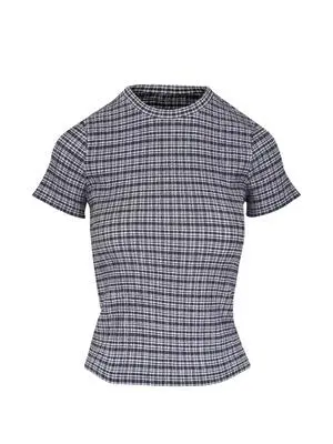 Vince Check Knit Top