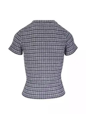 Vince Check Knit Top
