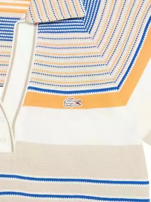 Lacoste Striped Collared Polo Top