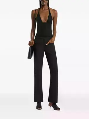 COURREGES Bikini-style Jersey Top - Black