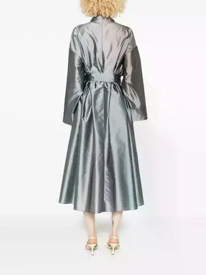 Max Mara Anna Tie-waist Maxi Shirt Dress - Grey