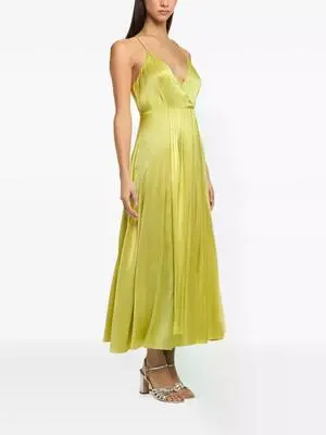 Cinq À Sept V-neck Pleated Dress - Green