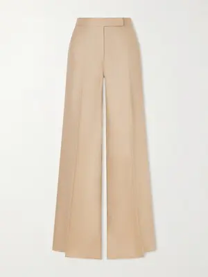 Max Mara Big Linen Wide-leg Pants - Neutrals