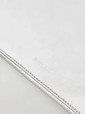 JIL SANDER Otto Small Metallic-leather Shoulder Bag - Gray