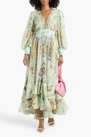 Camilla Crystal-embellished Ruffled Maxi Dress