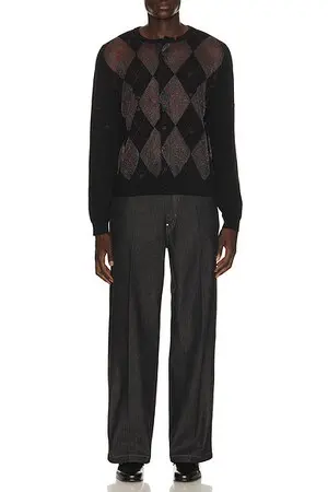 SPENCER BADU Argyle Knit Cardigan