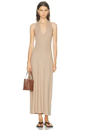 LESET Halter Maxi Dress