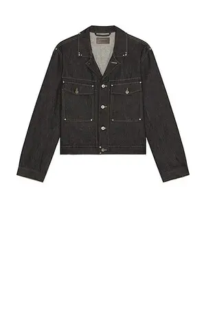 LEMAIRE Studded Denim Trucker Jacket
