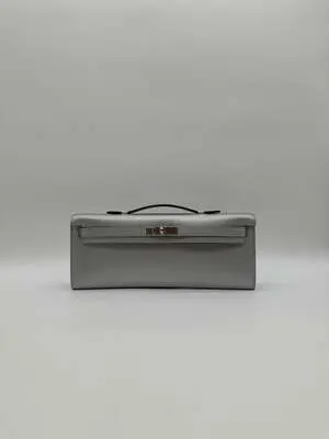 Hermès Kelly Clutch Chevre Palladium Hardware - Argent