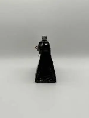Hermès Kelly Hss /graphite Shiny Alligator Gold Hardware - Black