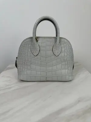 Hermès Bolide In Matte Alligator With Gold Hardware