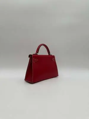 Hermès Mini Kelly Rouge Piment Box Leather - Red