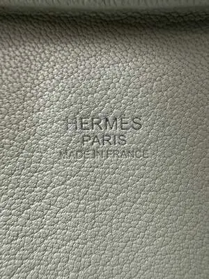 Hermès Plume Chevre Gris Perle