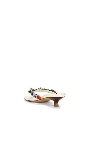 COACH Tea Rose Thong Kitten Heel