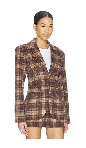 4TH & RECKLESS George Blazer Checked Pattern