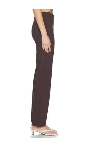 SKIMS High Waist Pintuck Straight Pant - Espresso