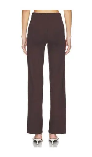 SKIMS High Waist Pintuck Straight Pant - Espresso