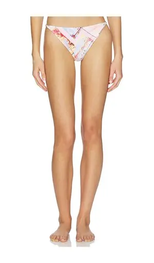 L'Agence Violet Postcard Print String Bottom - Multi