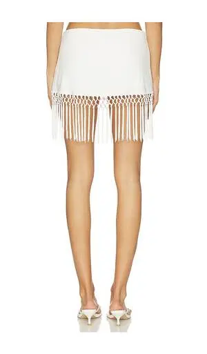 GEEL X Tassel Mini Skirt - White