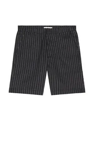 KHALHON Linen Blend Club Shorts With Pin Stripes