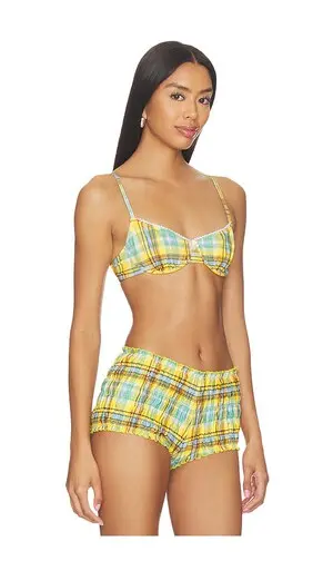Solid & Striped The Daphne Bikini Top - Multi Plaid